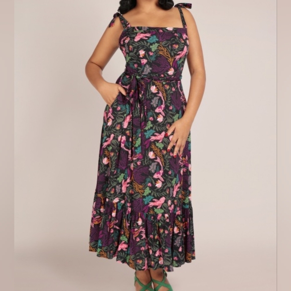 Collectif | Dresses | Collectif Katrina Tropical Reef Maxi Ruffle Sun ...